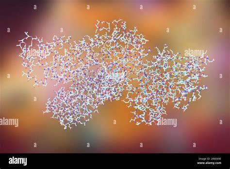 Anthrax Lethal Factor Molecular Model This Enzyme Is One Of Three Protein Components That Form
