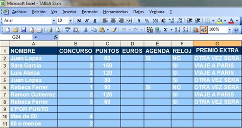 Excel Operadores Relacionales