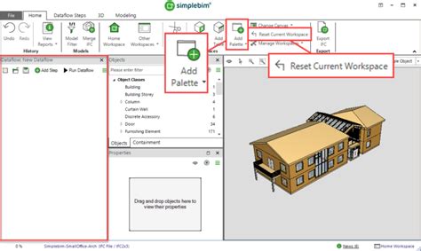 Dataflow Palette Simplebim Support