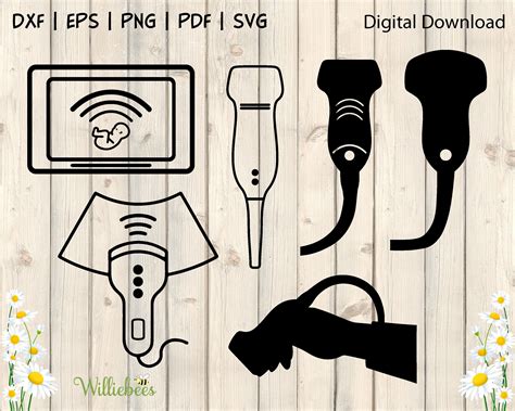 Ultrasound Probe Transducer Clipart Sonogram Svg Ultrasound