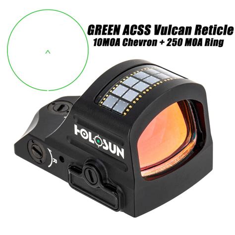 Holosun 507c X2 Green Dot Acss Vulcan Reticle Rmr Footprint Solar Fa