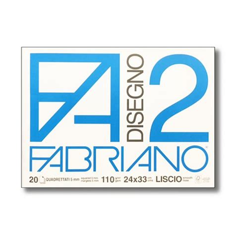 Paniate Album Da Disegno FA2 Liscio Quadrettato 5mm 24x33 Cm 20