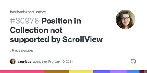 position in collection not supported by scrollview · issue 30976