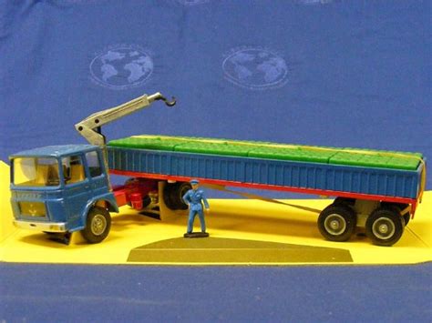 Buffalo Road Imports Saviem Semi With Load Crane TRUCK LOW SIDED