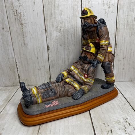Vanmark Red Hats Of Courage The Rescue Firefighter Figurine Vfm89427