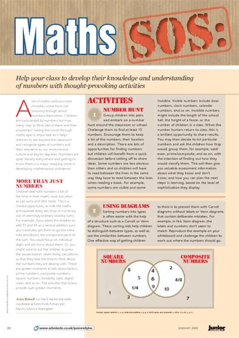Recognising Numbers Maths Activities Scholastic Shop