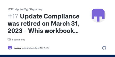 Update Compliance Was Retired On March Whis Workbook No