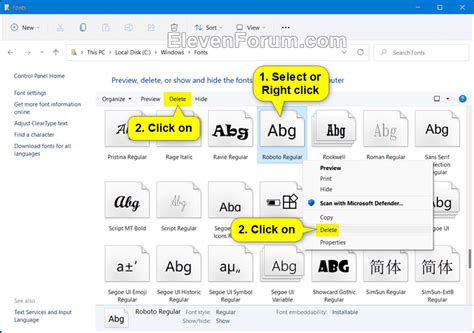 Uninstall Fonts In Windows 11 Windows 11 Forum