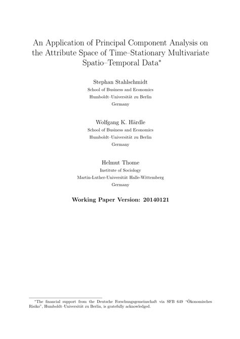 Pdf An Application Of Principal Component Analysis On Multivariate Time Stationary Spatio
