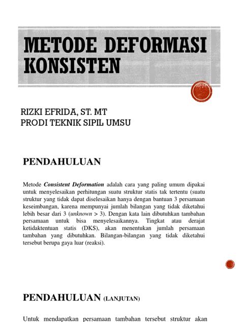 Metode Deformasi Konsisten Pdf