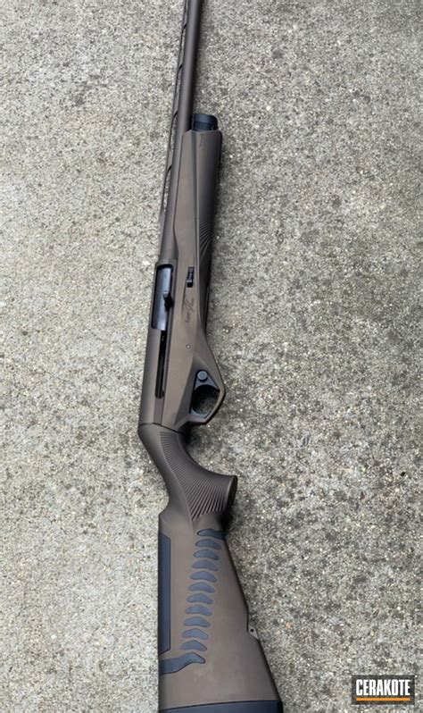 Benelli Super Vinci Shotgun Cerakoted Using Midnight Bronze Cerakote