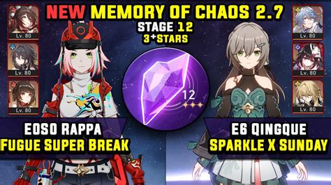 E0 Rappa Carry W Fugue And E6 Qingque Carry 3 Stars New Memory Of