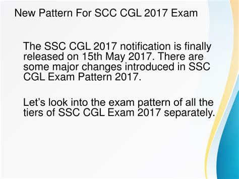 Ppt Ssc Cgl 2017 New Exam Pattern For Tier 1 2 3 And 4 Powerpoint
