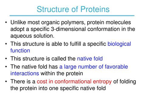 Ppt Chapter 4 Proteins Structure Function Folding Powerpoint