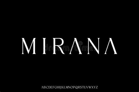 Elegant Luxury Abstract Stencil Type Serif Font Vector Stock Vector Illustration Of Brand