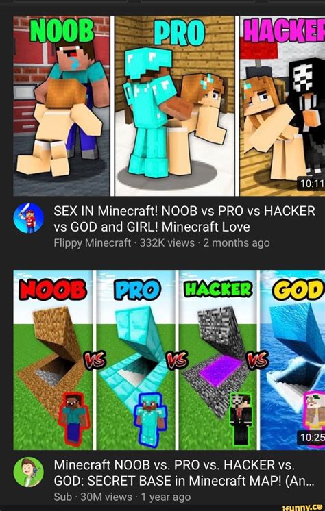 Ru Sex In Minecraft Noob Vs Pro Vs Hacker Vs God And Girl Minecraft