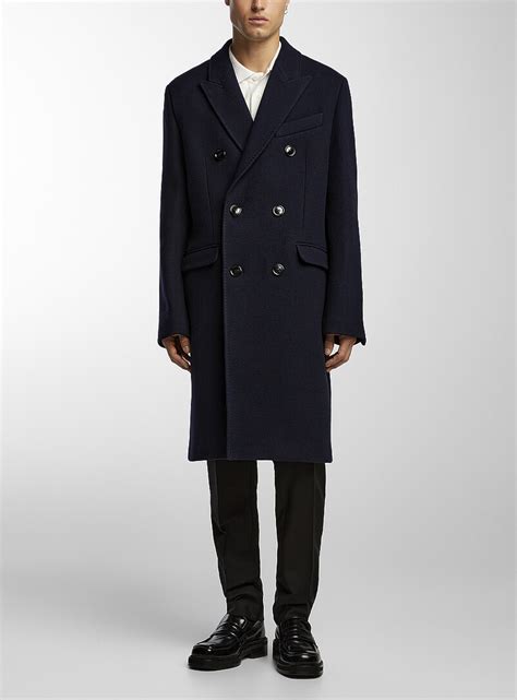 Pure Wool Double Breasted Overcoat Ami Shop Mens Designer Coats