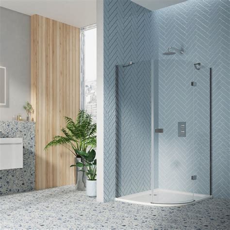 Scudo Athena 1200 X 800 X 6mm Hinged Offset Quadrant Shower Enclosure