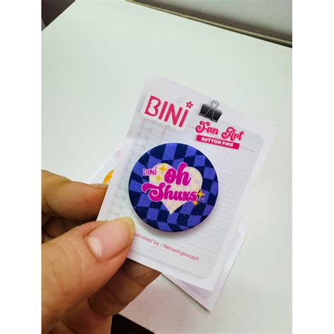 Bini Fan Art Button Pins Shopee Philippines