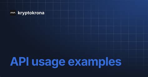 Api Usage Examples Kryptokrona