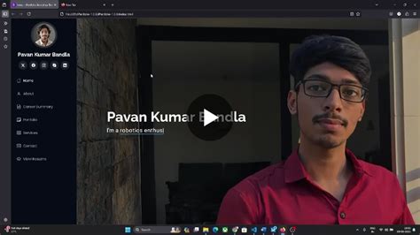 🚀 Excited To Share My Personal Portfolio Website Pavan Kumar Bandla