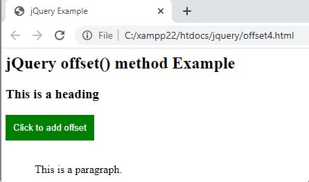 JQuery Offset Method CodingTag