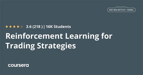 reinforcement learning for trading strategies coursera