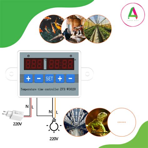 Jual ZFX W3020 Digital Cerdas Suhu Waktu Controller Thermostat Timer Switch Modul 55 110