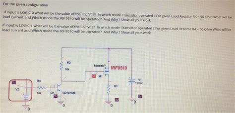 The Circuit Which Shows A Logic “0” Input Will Turn