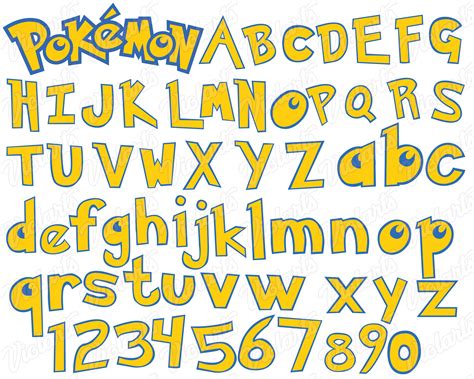 Pokemon Font Pokemon Svg Pokemon Font Svg Pokemon Cutfiles Etsy Images