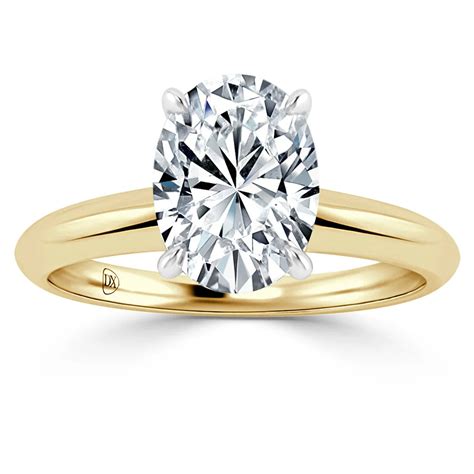 Lucy 18ct Yellow Gold Oval Engagement Ring Dx Diamonds