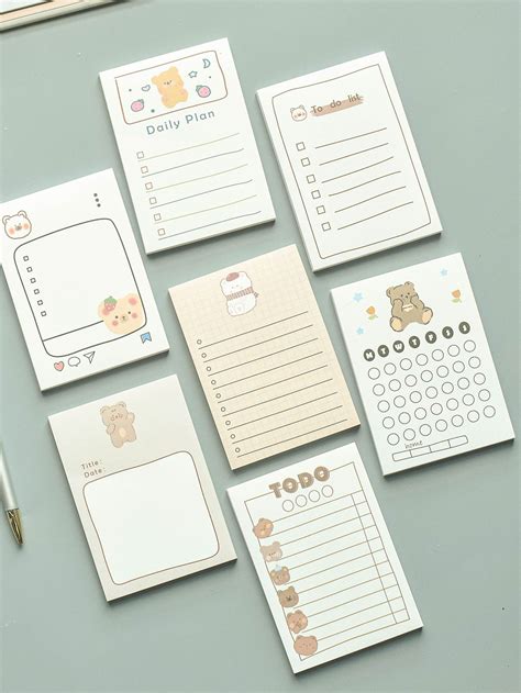 Multicolor Paper Note Pads Embellished Notebooks And Writing Pads Cute