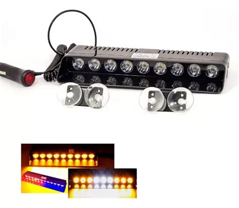 Giroflex De Led Interno Para Carro Amarelo Luz Emergência Frete grátis