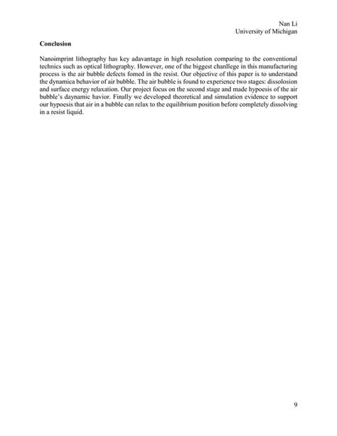 Air Bubble Defects In Dispensing Nanoimprint Lithography Nan Li Pdf