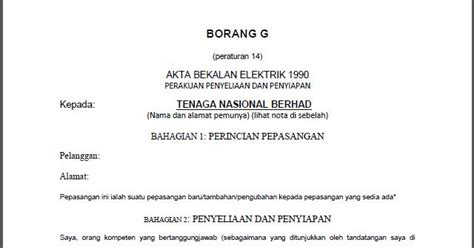 Perniagaan Jaafar Borang G And Borang H