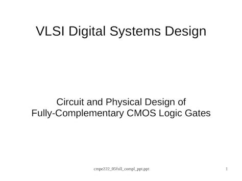 Ppt Vlsi Digital Systems Design Dokumentips