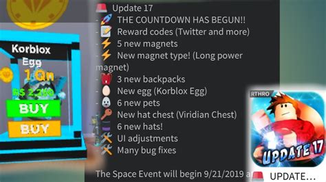 Roblox Magnet Simulator Update 17space Event Youtube