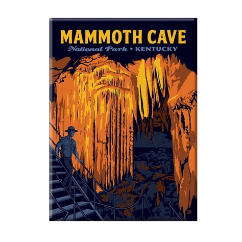 Mammoth Cave Np Frozen Niagara Magnet Metal Magnet