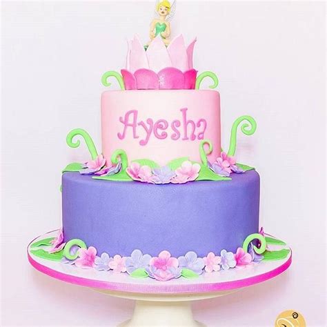 Tinkerbell Themed Cake Decorated Cake By Yellow Box Cakesdecor
