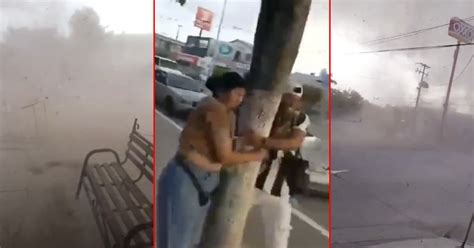 Captan En Videos Fuerte Tornado Que Sorprende A Habitantes Y Arrasa