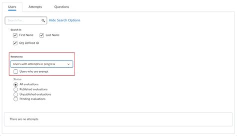 Manage Quizzes With Learner Attempts Brightspace