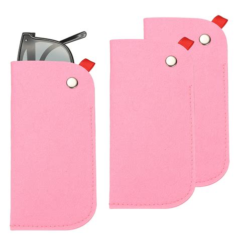 Uxcell 3 Pack Portable Felt Glasses Case Soft Slip In Pouch Case