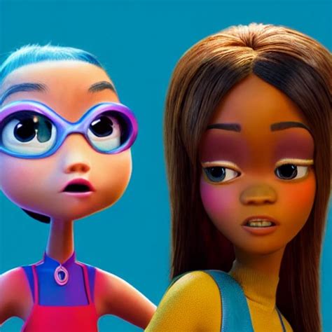 A Poster Of A Pixars Movie About Nicki Minaj And Rihanna High Arthub Ai