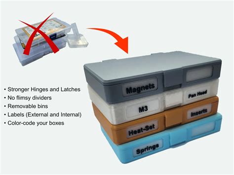 Tiny Bins Small Parts Storage Parametric By Jaminv Makerworld
