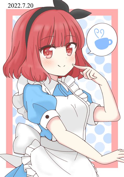 Mmiirrraa Sakurai Mikage Koisuru Asteroid Absurdres Highres 1girl Apron Blue Background