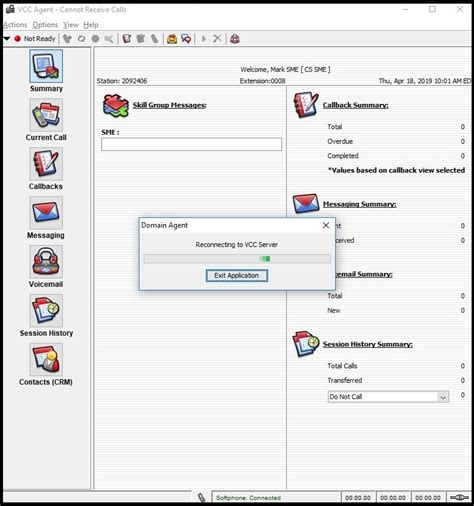 Network Reconnecting To Vcc Server