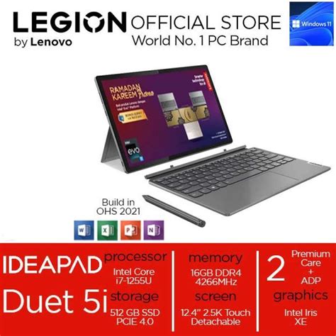 Jual Lenovo Ideapad Duet Iau Fid Intel I U Gb Gb Ssd K Ts W Ohs Di