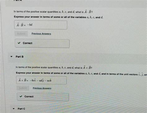 Solved Vector A Ai Bk And Vector B Cj Dk If C What Chegg