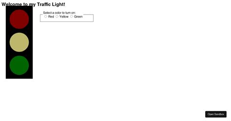 Traffic Light Codesandbox