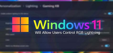 Windows 11 Will Soon Add A Native Rgb Lighting Controls Setting